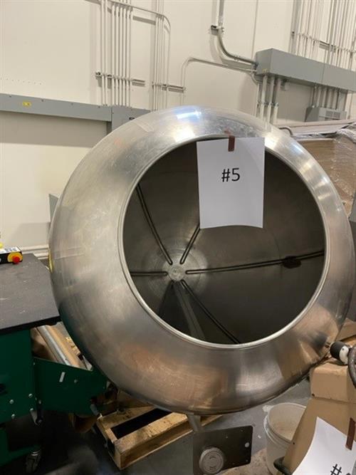 Skerman 42" Stainless Steel Ribbed Coating Pan | Processing + Packaging ...